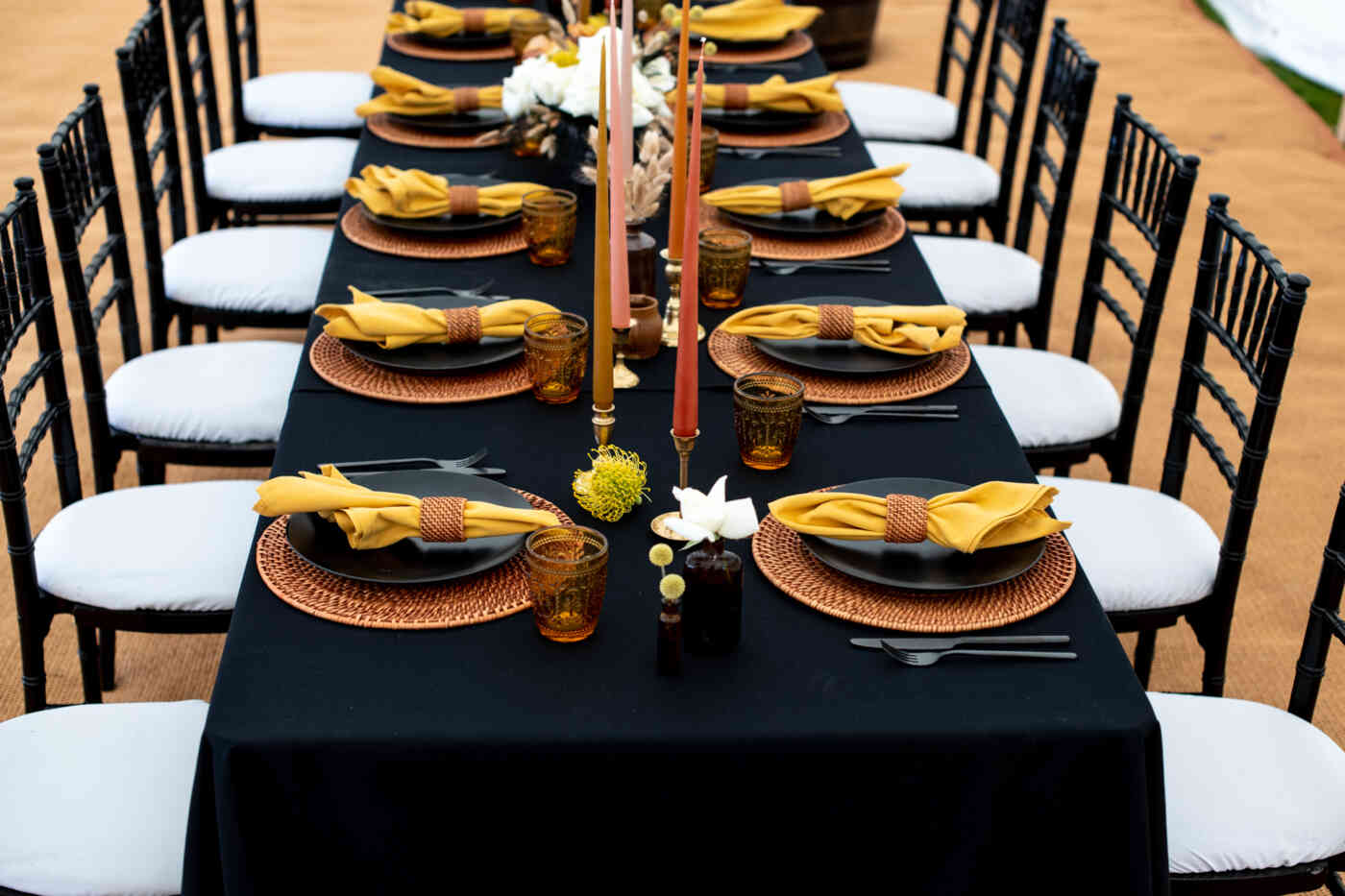 Jet Black Table Linen For Hire | Tablecloths, Napkins, Runners & More ...
