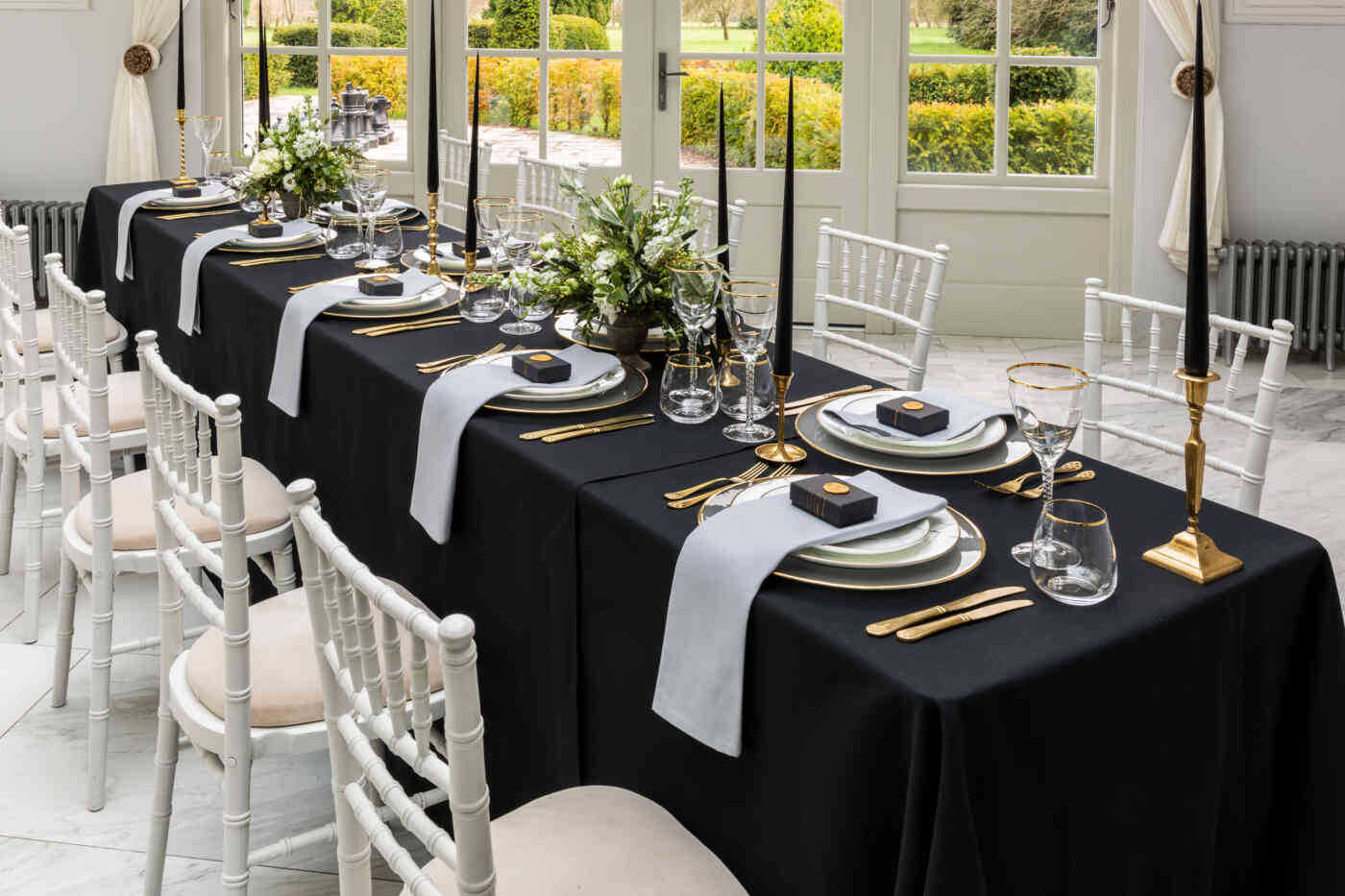 Jet Black Table Linen For Hire | Tablecloths, Napkins, Runners & More ...